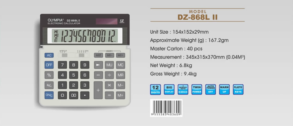 OLYMPIA DZ-868L II – KUAN & HO SDN. BHD.